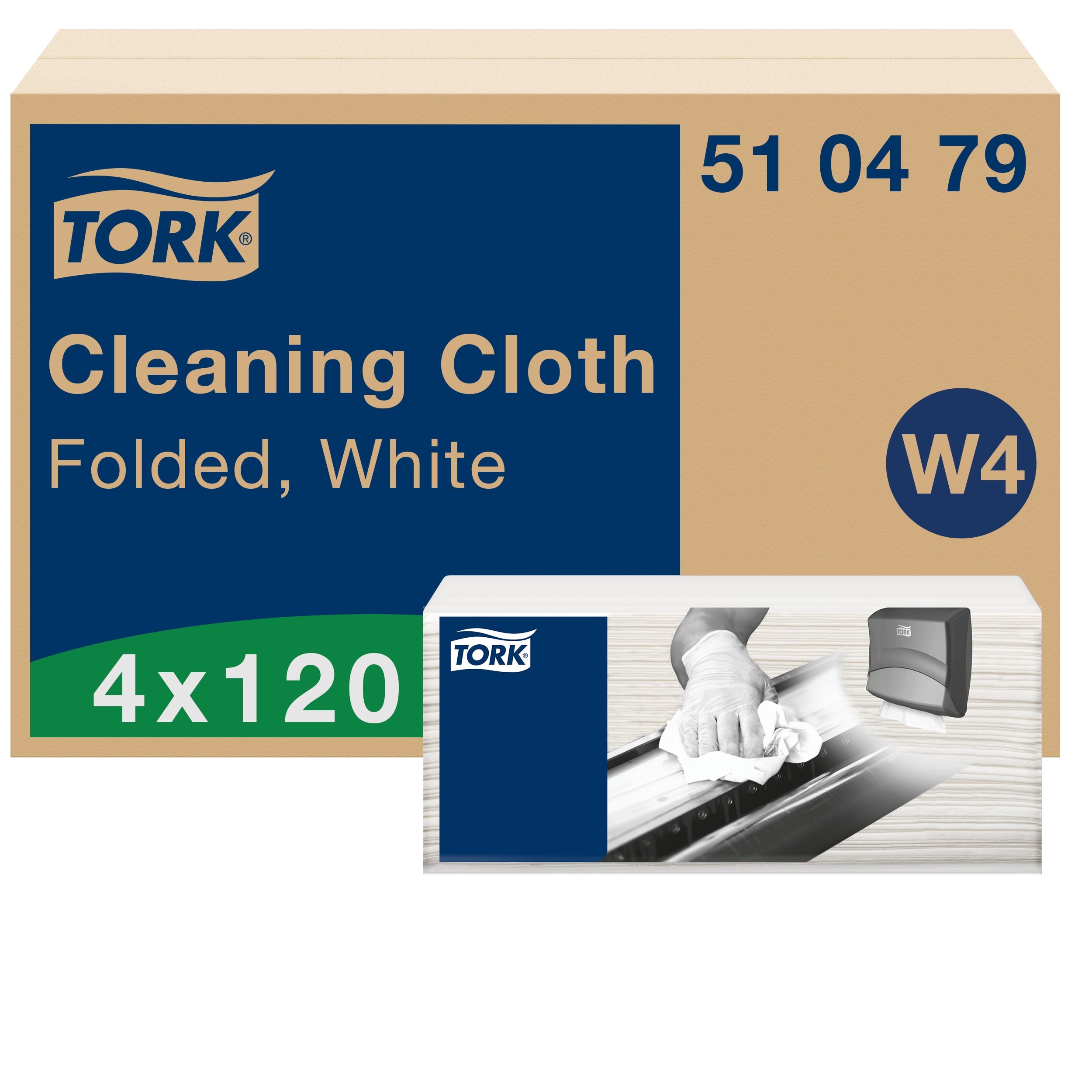 Torkduk Tork W4 Premium Vit 1-lag Mjuk 480st/krt